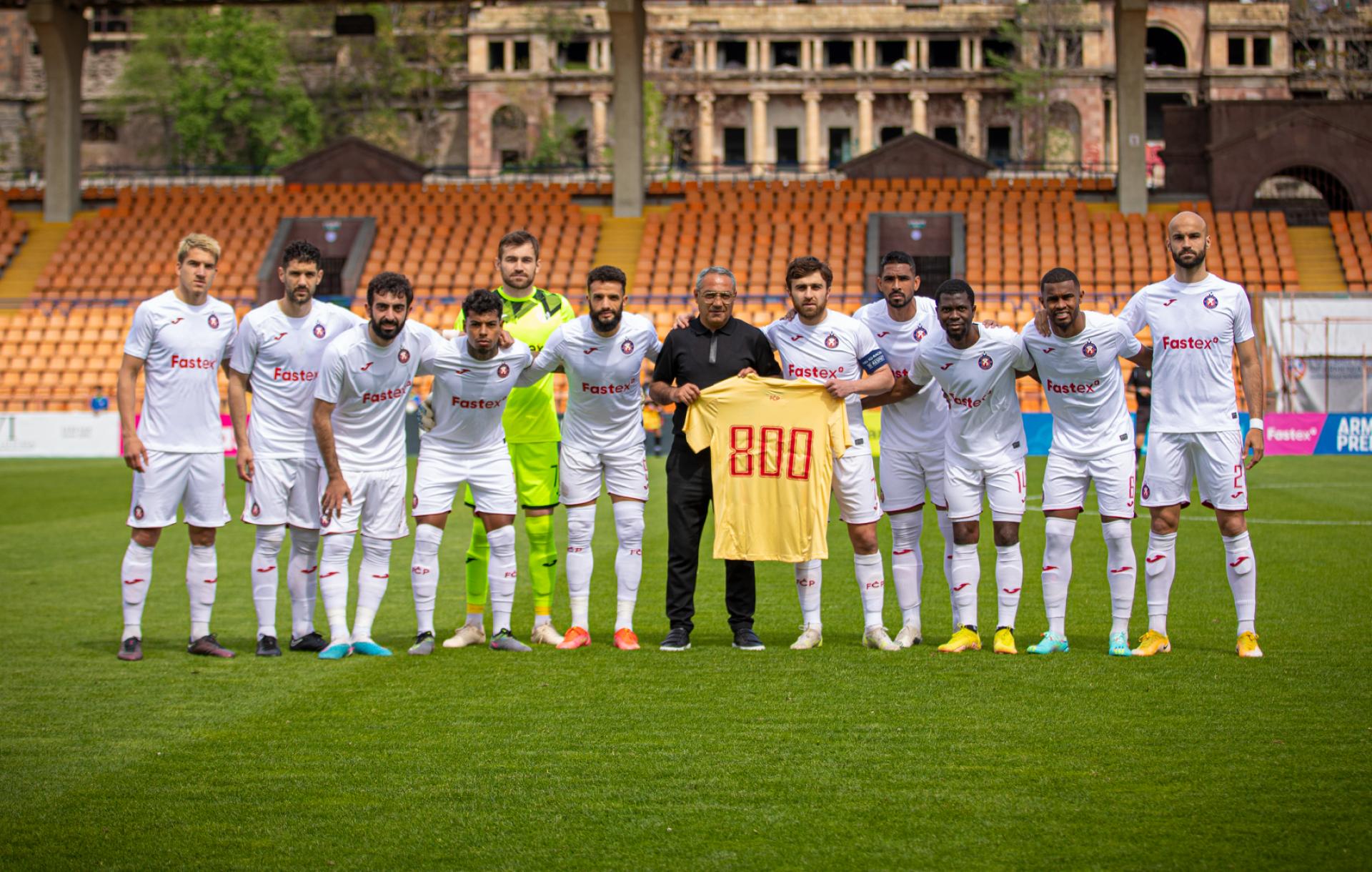 Pyunik celebrates the 800th anniversarymatch in the championship with ...